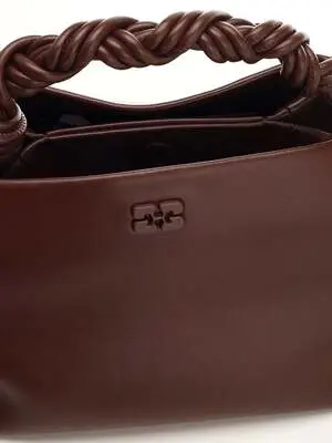 GANNI Bou Recycled Leather Handbag - Brown