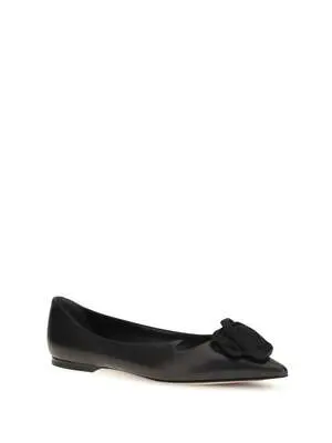 ROGER VIVIER Suede Rose Ballerinas - Black