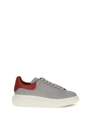 Alexander McQueen Leather Lace-up Platform Sneakers - Gray