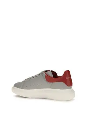 Alexander McQueen Leather Lace-up Platform Sneakers - Gray
