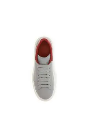 Alexander McQueen Leather Lace-up Platform Sneakers - Gray