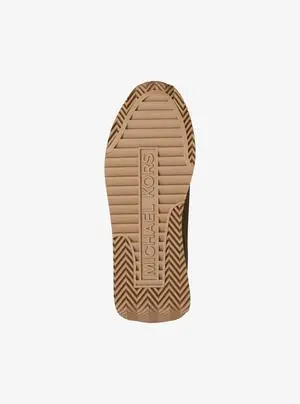 Michael Kors Rhodes Color-block Suede Trainers - Green