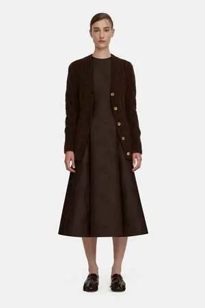 EMILIA WICKSTEAD Ross Cardigan In Chocolate Mohair