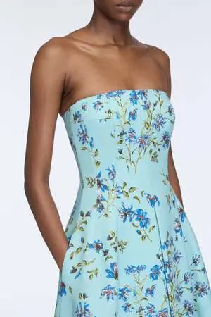 EMILIA WICKSTEAD Ragna Strapless Floral Print Maxi Dress