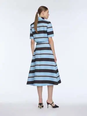 EMILIA WICKSTEAD Hallie Skirt In Striped Taffeta Faille