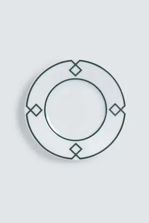 EMILIA WICKSTEAD Naples Bread Plate With Green Border - Geometric