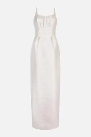 EMILIA WICKSTEAD Sharon Metallic Cloqué Gown - Champagne