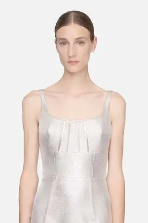 EMILIA WICKSTEAD Sharon Metallic Cloqué Gown - Champagne