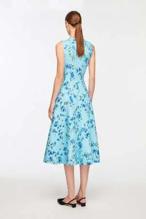 EMILIA WICKSTEAD Mara Dress In Magnolia Taffeta Faille - Blue