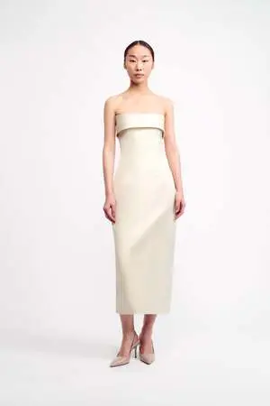 EMILIA WICKSTEAD Keeley Strapless Duchess Satin Bridal Dress - Ivory