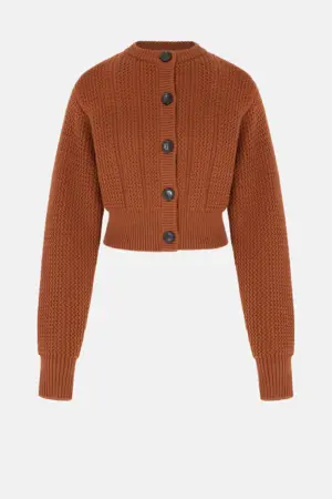 EMILIA WICKSTEAD Albert Knit In Caramel Cashfeel - Brown