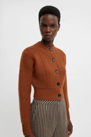 EMILIA WICKSTEAD Albert Knit In Caramel Cashfeel