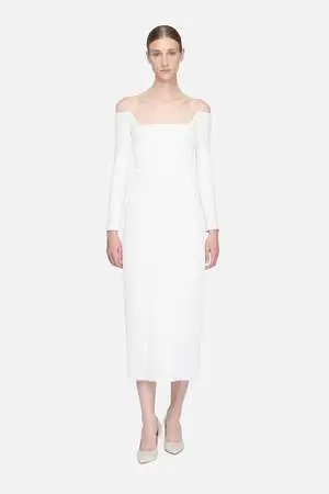 EMILIA WICKSTEAD Birch Dress In Textured Cloque - Ivory