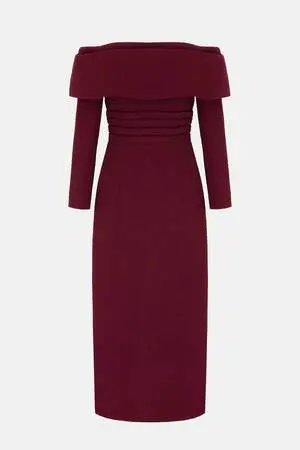 EMILIA WICKSTEAD Off-the-shoulder Maxi Dress With Train - Red