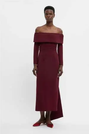 EMILIA WICKSTEAD Off-the-shoulder Maxi Dress With Train