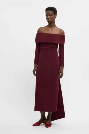 EMILIA WICKSTEAD Off-the-shoulder Maxi Dress With Train