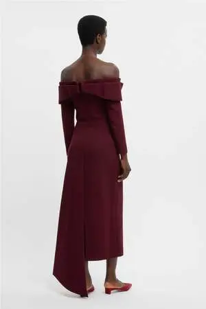 EMILIA WICKSTEAD Off-the-shoulder Maxi Dress With Train