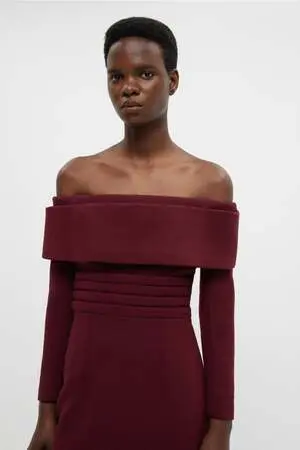 EMILIA WICKSTEAD Off-the-shoulder Maxi Dress With Train