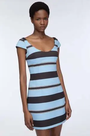 EMILIA WICKSTEAD Eloise Striped Taffeta Faille Dress