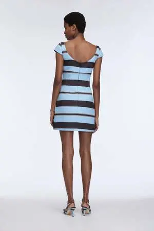EMILIA WICKSTEAD Eloise Striped Taffeta Faille Dress