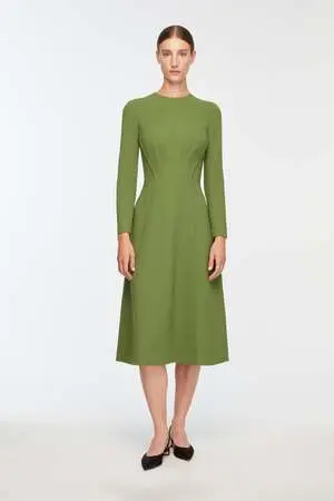EMILIA WICKSTEAD Collinson Dress In Wool Crepe
