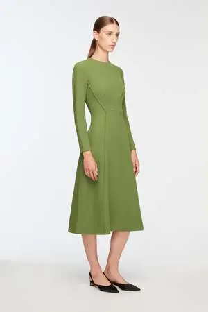EMILIA WICKSTEAD Collinson Dress In Wool Crepe