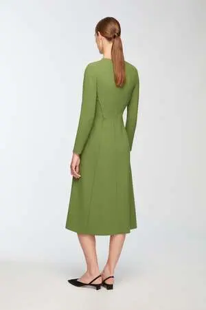 EMILIA WICKSTEAD Collinson Dress In Wool Crepe
