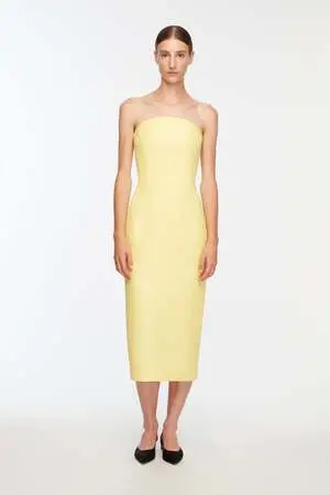 EMILIA WICKSTEAD Hailee Dress In Moiré Mikado