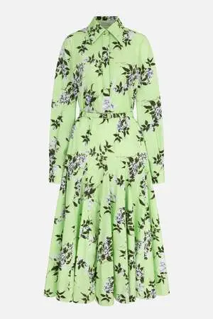 EMILIA WICKSTEAD Marione Printed Cotton Dress - Green