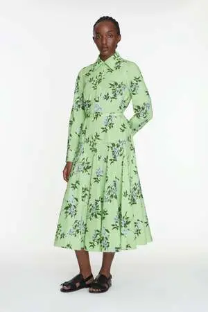 EMILIA WICKSTEAD Marione Printed Cotton Dress - Green