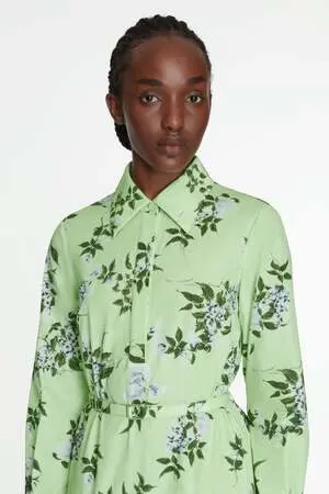 EMILIA WICKSTEAD Marione Printed Cotton Dress - Green