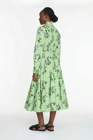 EMILIA WICKSTEAD Marione Printed Cotton Dress - Green