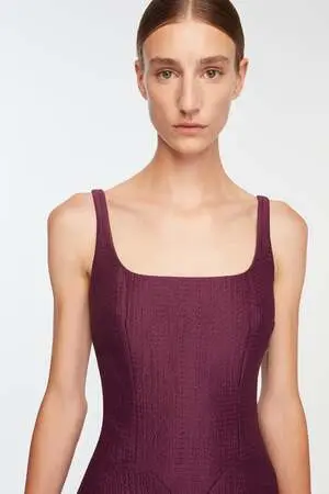 EMILIA WICKSTEAD Letisha Dress In Needle Punch Satin