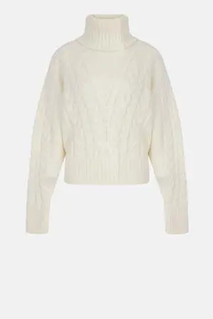 EMILIA WICKSTEAD Otis Cashfeel Cable Knit Sweater - Ivory