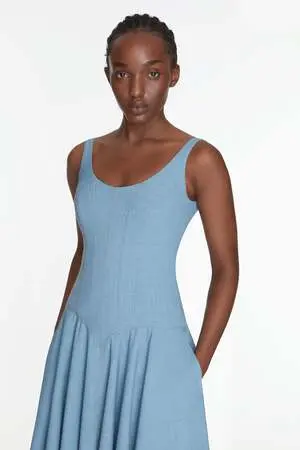 EMILIA WICKSTEAD Harmoni Melange Summer Wool Dress