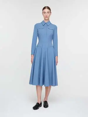 EMILIA WICKSTEAD Aspyn Dress In Melange Summer Wool