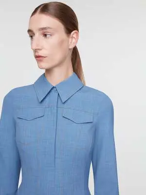 EMILIA WICKSTEAD Aspyn Dress In Melange Summer Wool