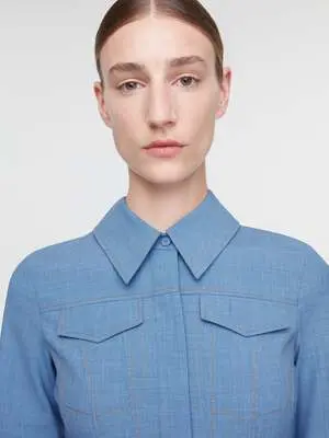 EMILIA WICKSTEAD Aspyn Dress In Melange Summer Wool