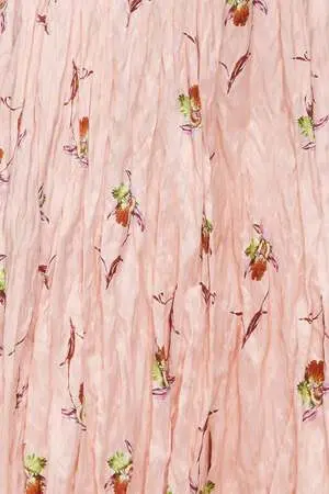 EMILIA WICKSTEAD Strapless Satin Floral Dress