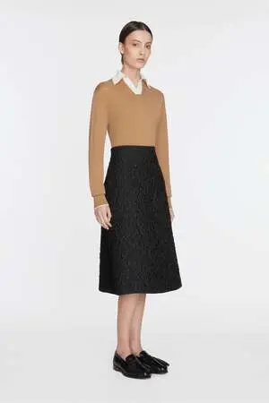 EMILIA WICKSTEAD James Knit With Ivory Collar In Lightweight Wool