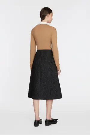 EMILIA WICKSTEAD James Knit With Ivory Collar In Lightweight Wool