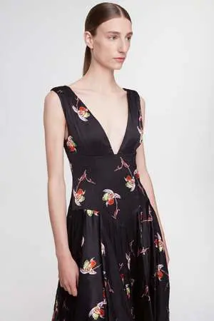EMILIA WICKSTEAD Nerita Dress In Floral Satin