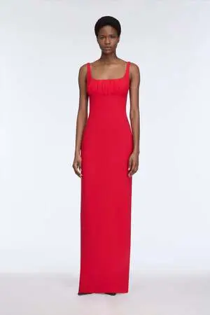 EMILIA WICKSTEAD Jianna Maxi Dress In Wool Crepe