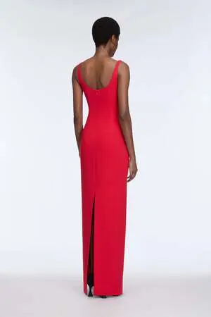 EMILIA WICKSTEAD Jianna Maxi Dress In Wool Crepe