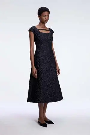 EMILIA WICKSTEAD Pesca Dress In Embossed Cloque