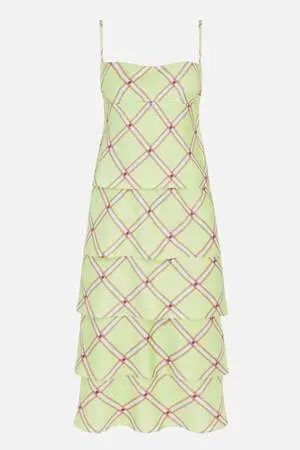 EMILIA WICKSTEAD Rania Dress In Checked Silk Twill