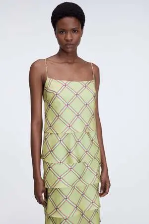 EMILIA WICKSTEAD Rania Dress In Checked Silk Twill