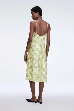 EMILIA WICKSTEAD Rania Dress In Checked Silk Twill