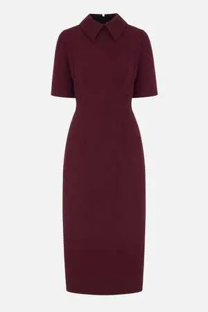 EMILIA WICKSTEAD Valletta Dress In Single Wool Crepe - Plum