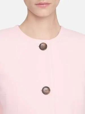 EMILIA WICKSTEAD Lizette Cropped Jacket In Light Wool Crepe